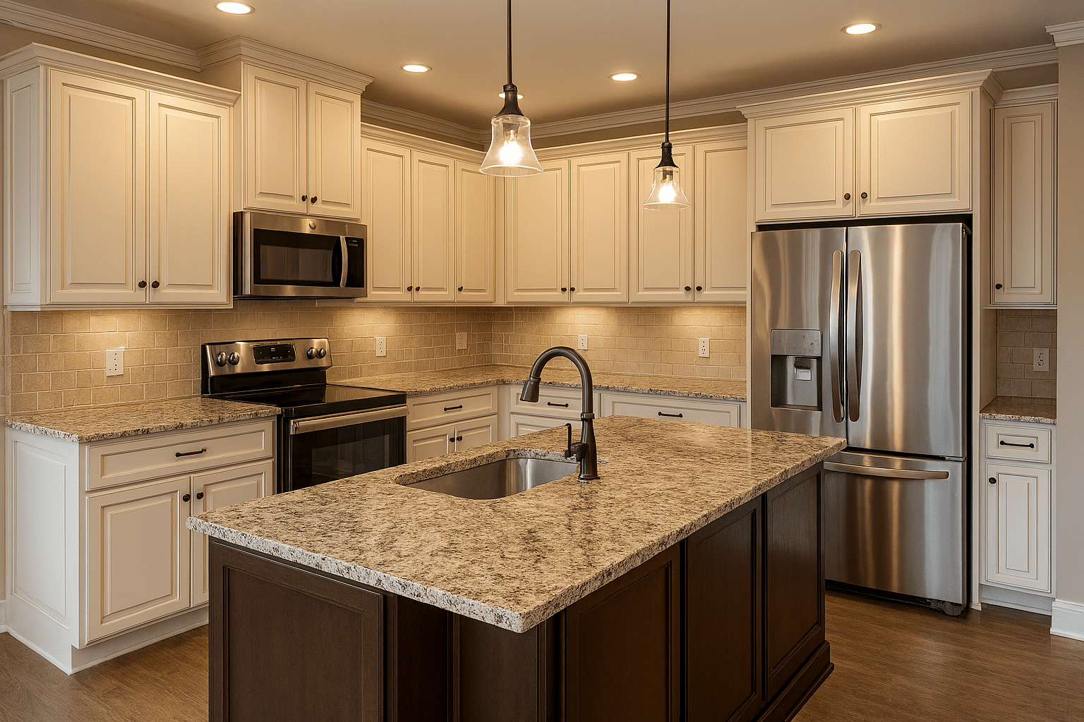 A Complete Kitchen Transformation in Hoke County: Cabinets, Flooring ...
